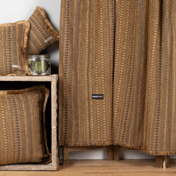 Ριχτάρι Καναπέ Διθέσιου (180x250) Aslanis Home Olympos Χρυσό-Σοκολά ...