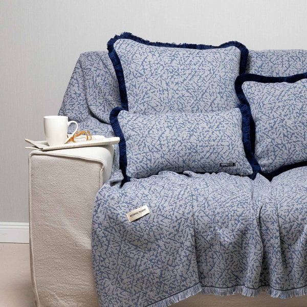 Ριχτάρι Καναπέ Διθέσιου (180x250) Aslanis Home Athos Μπλε-Γκρι ...