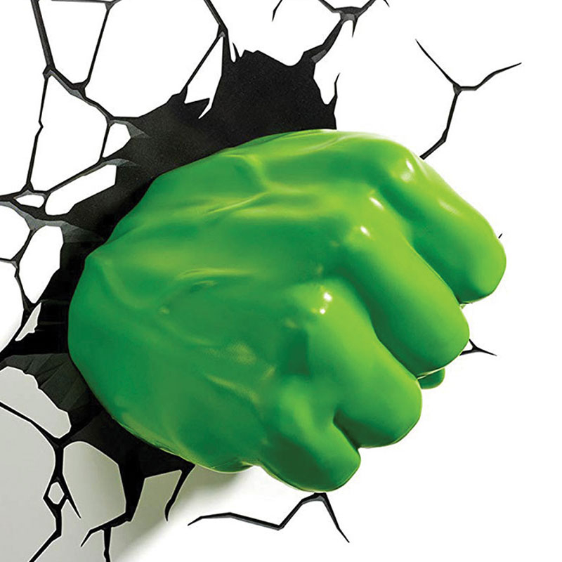 Διακοσμητικό Φωτιστικό Τοίχου LED The Source 3DL Marvel Hulk Fist 49467 ...