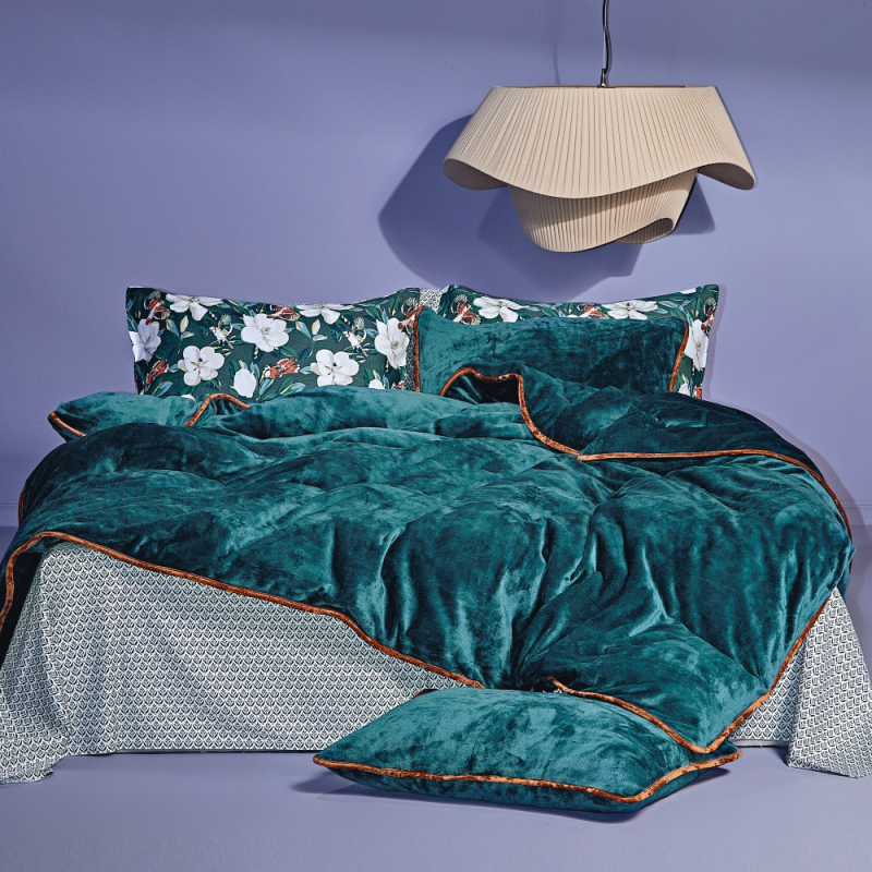 Παπλωματοθήκη Βελουτέ Ημίδιπλη (180x240) Kentia Stylish Ivanna 02 Dark ...
