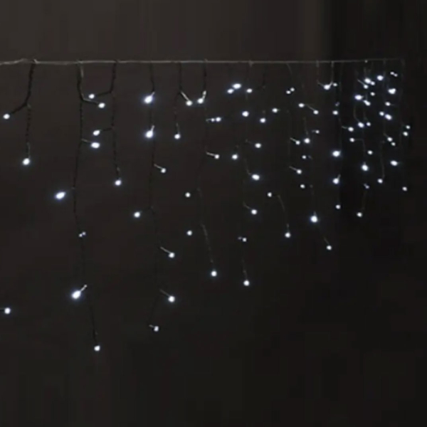 Χριστουγεννιάτικα Λαμπάκια 450 Led Βροχή 2.4μ Ψυχρό Λευκό Με 8 ...