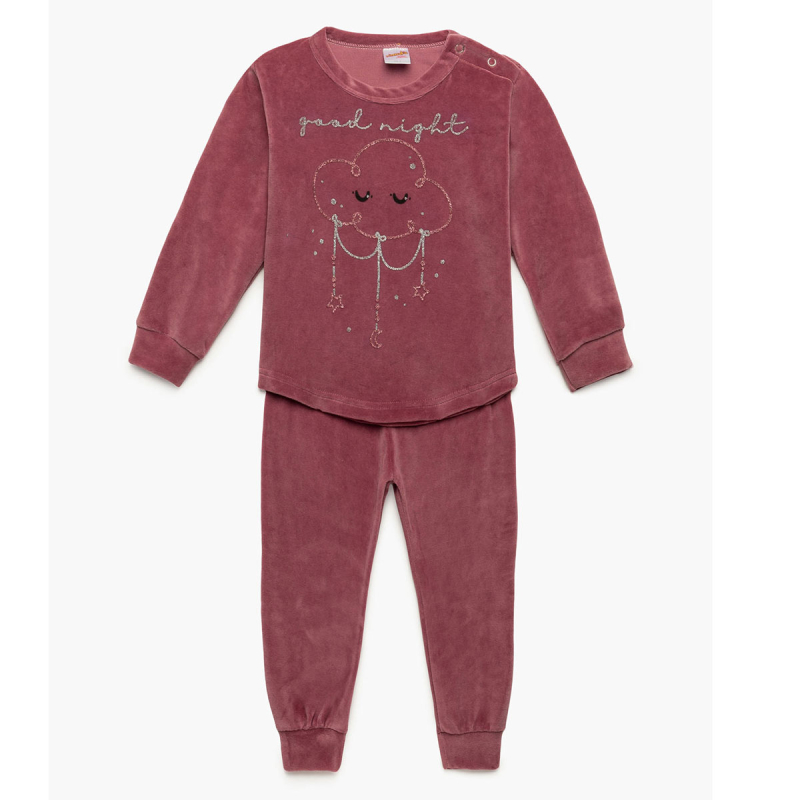 Πιτζάμα Βελουτέ Παιδική Χειμωνιάτικη Minervakia Good Night 62149-865 ...