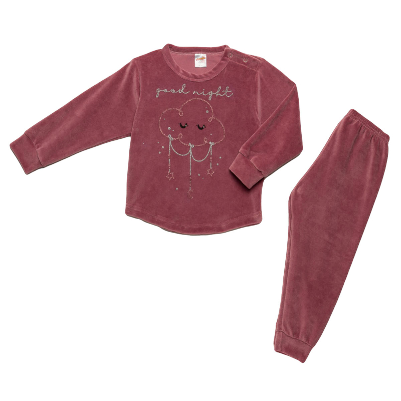 Πιτζάμα Βελουτέ Παιδική Χειμωνιάτικη Minervakia Good Night 62149-865 ...