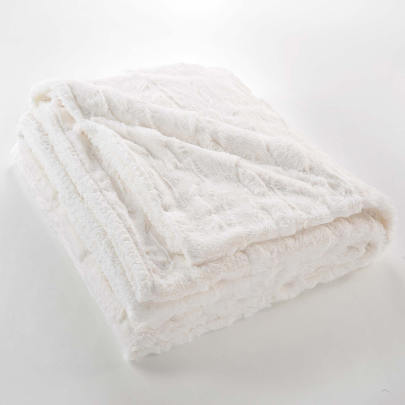 Γούνινη Κουβέρτα Καναπέ (125x150) L-C Foxy Naturel 1612122 ...