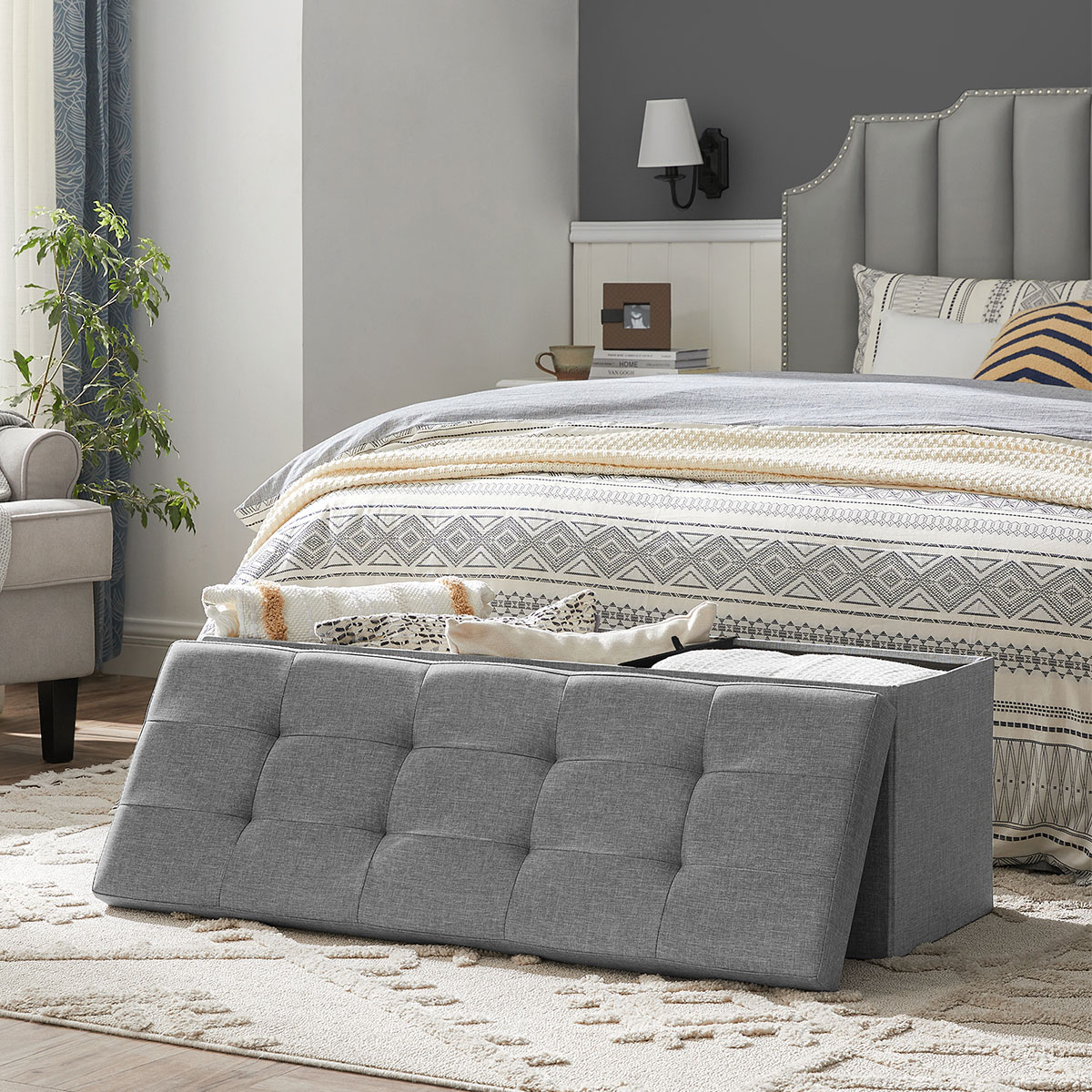 Ταμπουρέ Με Αποθηκευτικό Χώρο (110x38x38) Songmics LSF77G X000OL6F5R ...
