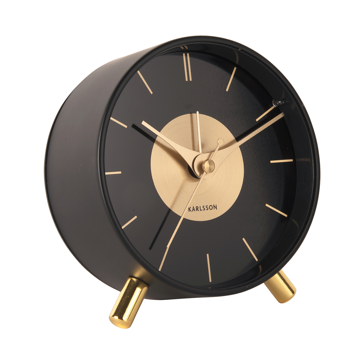 Ρολόι Επιτραπέζιο (Φ11) - Ξυπνητήρι Karlsson Gold Disc 8714302721229 ...