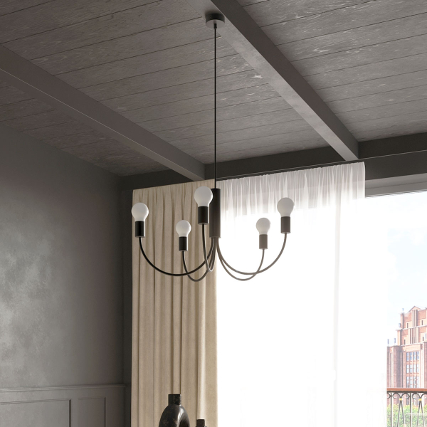 Πολυέλαιος Οροφής Sollux Piccolo Black SL.0855 5903282798557 | Spitishop