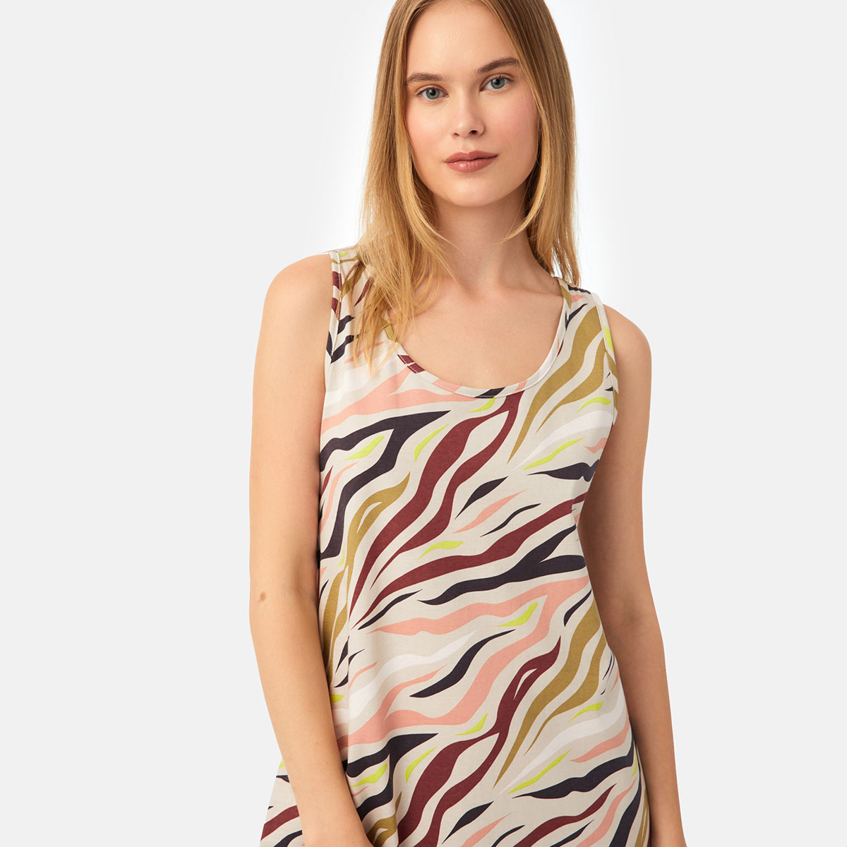 Νυχτικό Γυναικείο Καλοκαιρινό Minerva Print Animal 52544-207 Zebra G ...