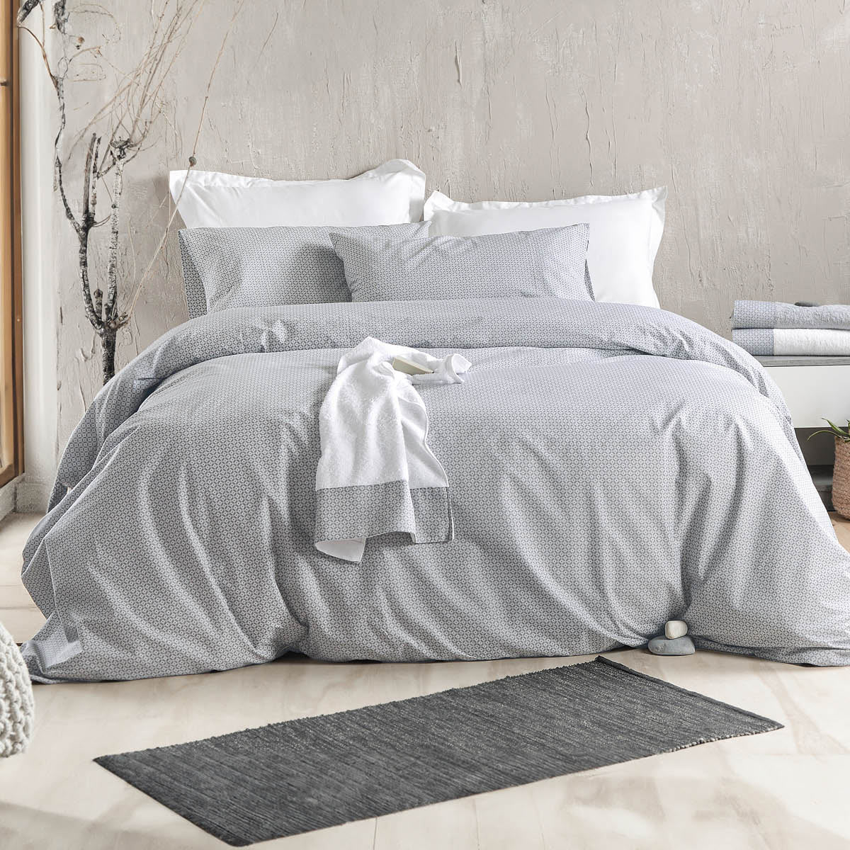 Σεντόνια Υπέρδιπλα (Σετ) Rythmos Next Sinclair Grey G.1709291 | Spitishop