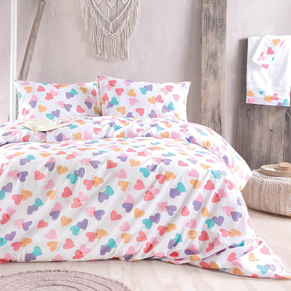 Πάπλωμα Υπέρδιπλο (Σετ 220x240) Rythmos Symbol Zoey White 207-105-2644 ...