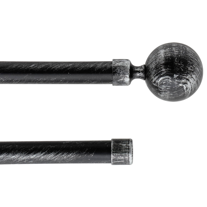 Κουρτινόξυλο Φ19mm Διπλό Επεκτεινόμενο 120-210cm Με Άκρα L-N Paloma ...