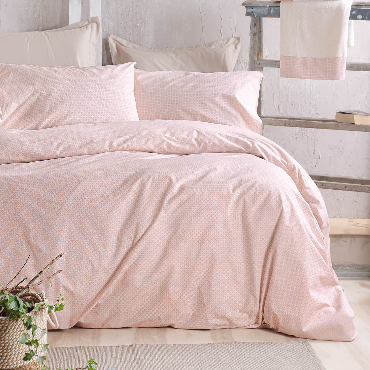 Παπλωματοθήκη Υπέρδιπλη (Σετ 225x250) Rythmos Next Sinclair Pink 205 ...