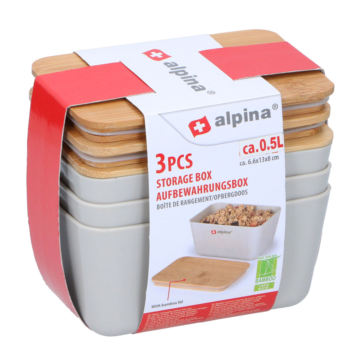 Δοχεία Αποθήκευσης 500ml (Σετ 3τμχ) Alpina 871125225151 8711252251516 ...