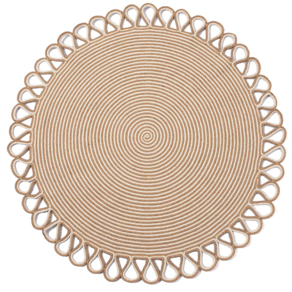 Στρογγυλό Χαλί Καλοκαιρινό (Φ200) Silk Fashion 1911-18 Beige ...