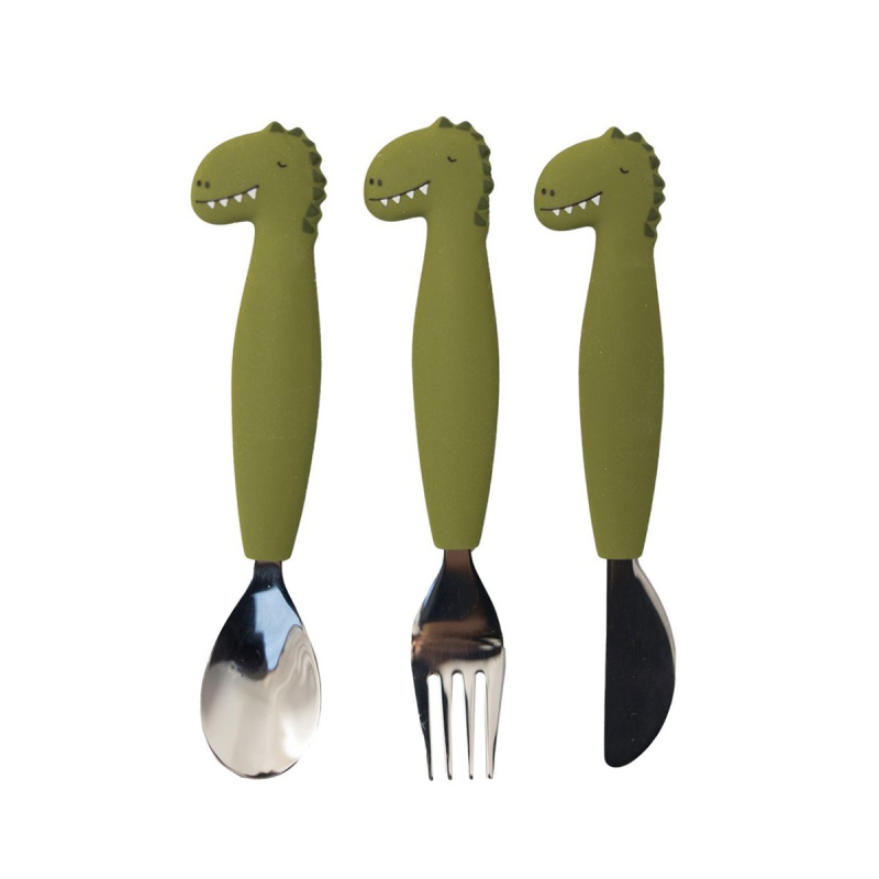 Πιρούνι-Μαχαίρι-Κουτάλι (Σετ) Trixie Mr.Dino 5400858964427 | Spitishop