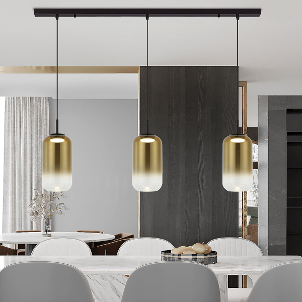 Φωτιστικό Οροφής Τρίφωτο LED Zambelis 23232 Gold Glass 5212031013231 ...