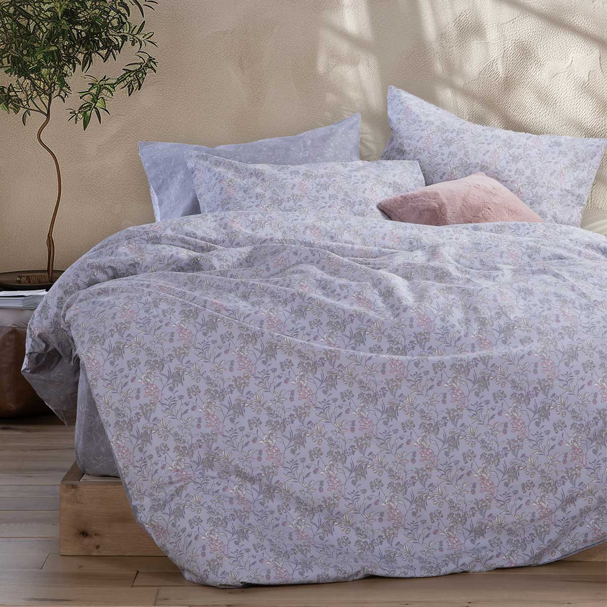 Σεντόνια Μονά (Σετ) Nef-Nef Homeware Smart Odete Grey G.615054 | Spitishop