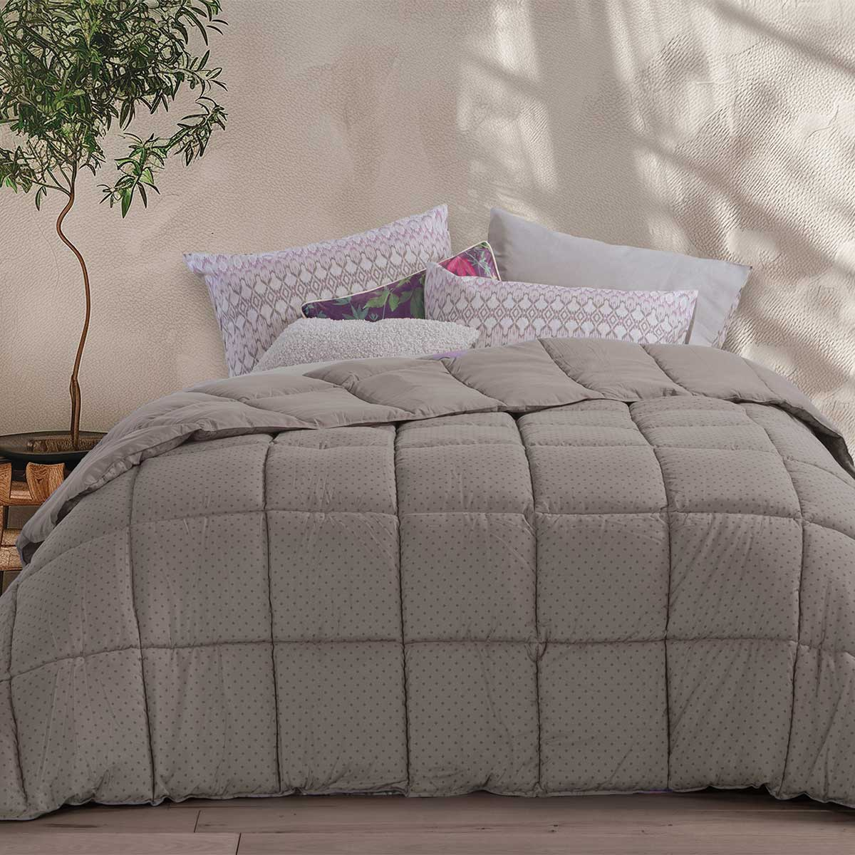Πάπλωμα Υπέρδιπλο (240x220) 2 Όψεων Nef-Nef Homeware Colorfull Grey ...