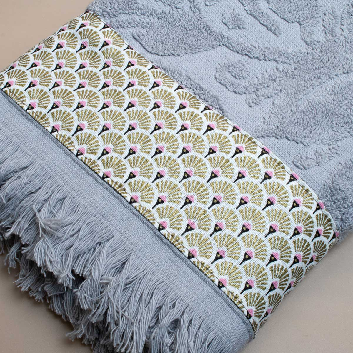 Πετσέτα Χεριών (40x80) White Fabric Sheere Grey 500gsm 71454295 | Spitishop