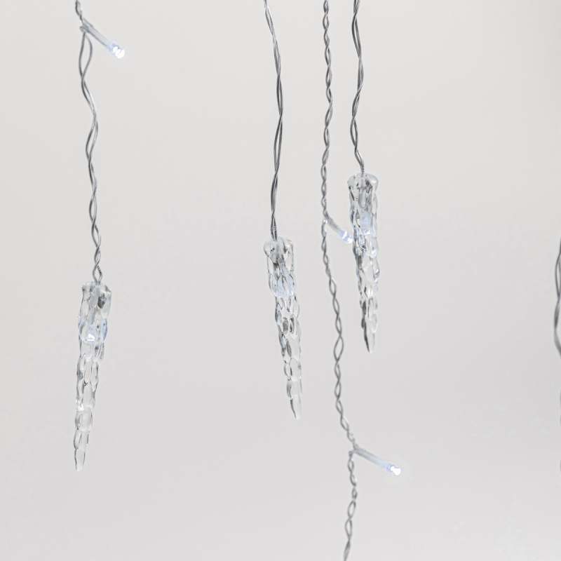 Χριστουγεννιάτικα Λαμπάκια 96 Led Βροχή 6μ Ψυχρό Λευκό Σταθερά ...