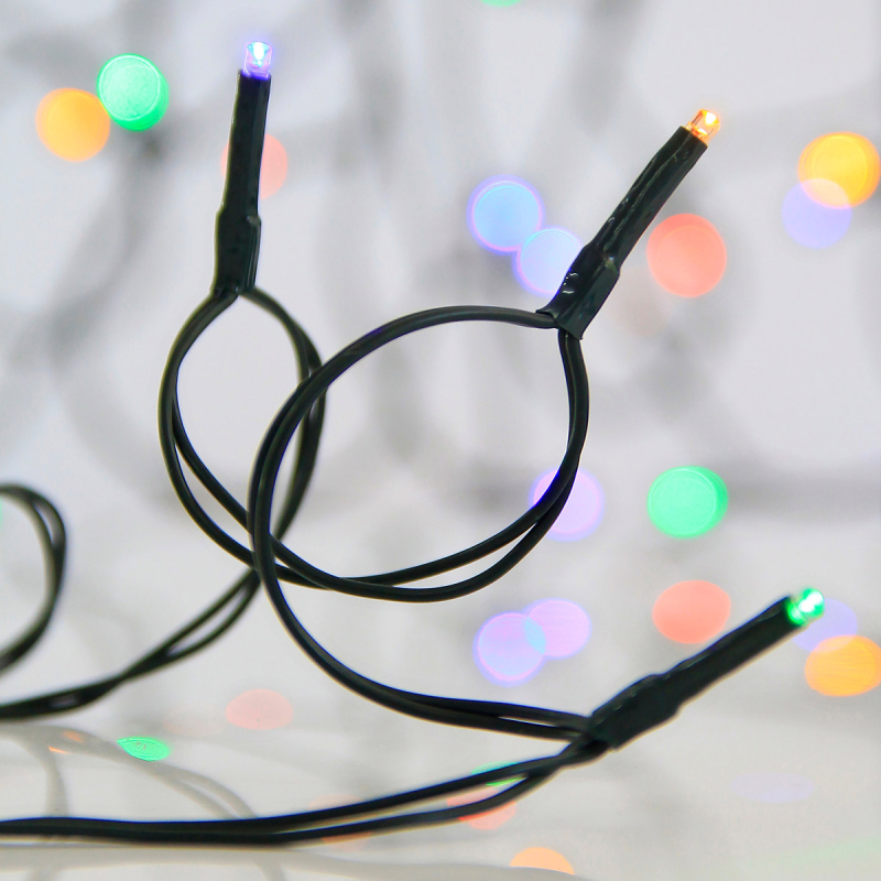 Χριστουγεννιάτικα Λαμπάκια 100 Led Σε Σειρά 13.1μ Πολύχρωμα ...