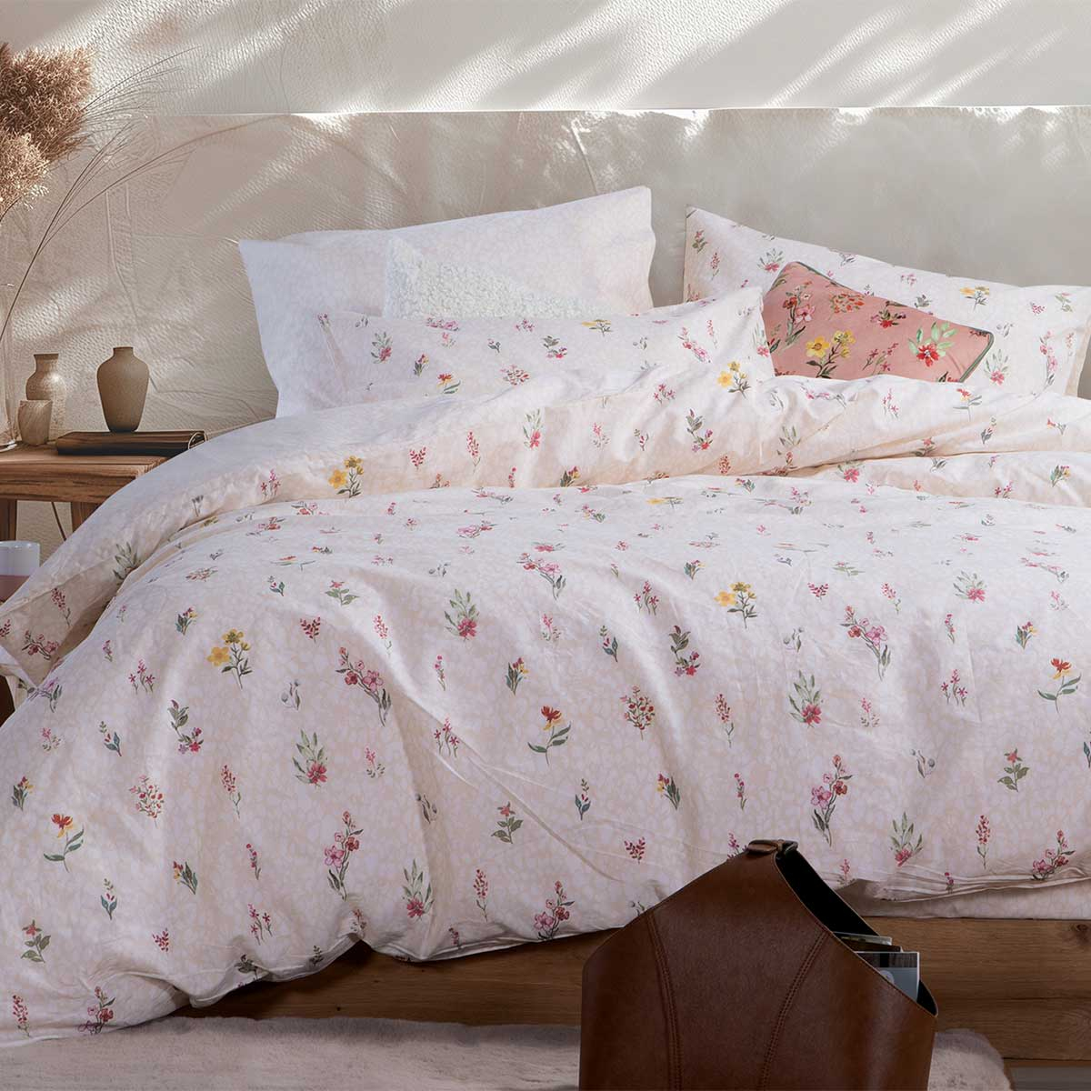 Σεντόνια King Size (Σετ) Nef-Nef Homeware Smart Plant Ecru ...