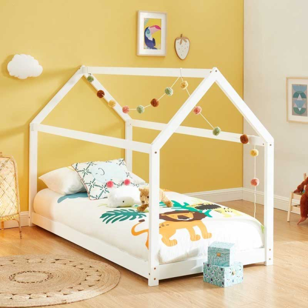 Παιδικό Κρεβάτι Montessori (90x200) Spitishop Willy White 888880000874 ...