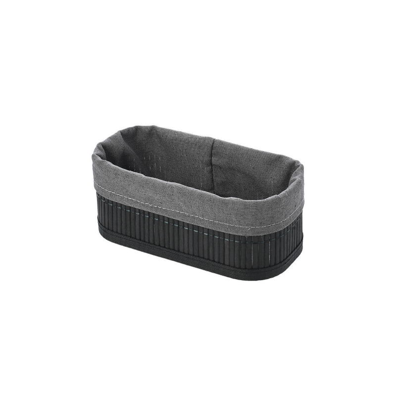 Καλάθι Αποθήκευσης (19.5x10x8) Estia Bamboo Essentials Black 02-19679 ...