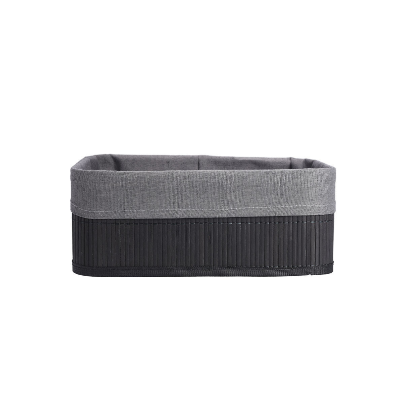 Καλάθι Αποθήκευσης (30x20x12) Estia Bamboo Essentials Black 02-19693 ...