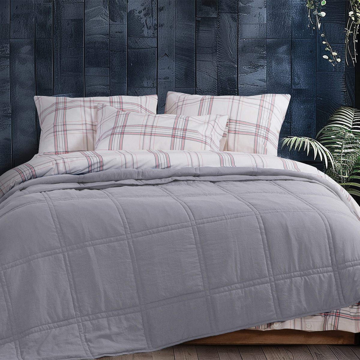Κουβερλί Υπέρδιπλο (230x240) Nautica By Nef-Nef Homeware Nau Navy Grey ...