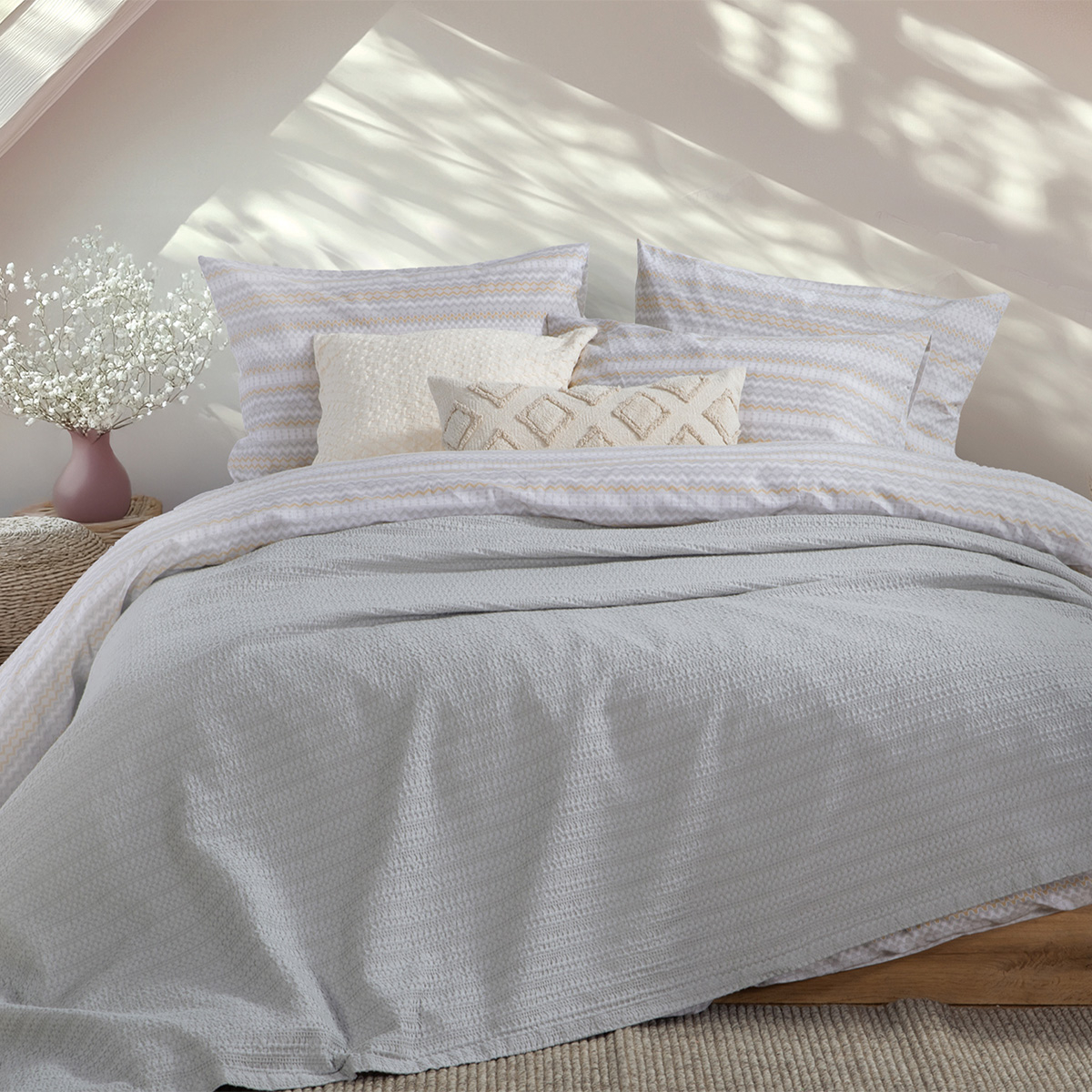 Κουβέρτα Πικέ Υπέρδιπλη (220x240) Nef-Nef Homeware Cool L.Grey ...
