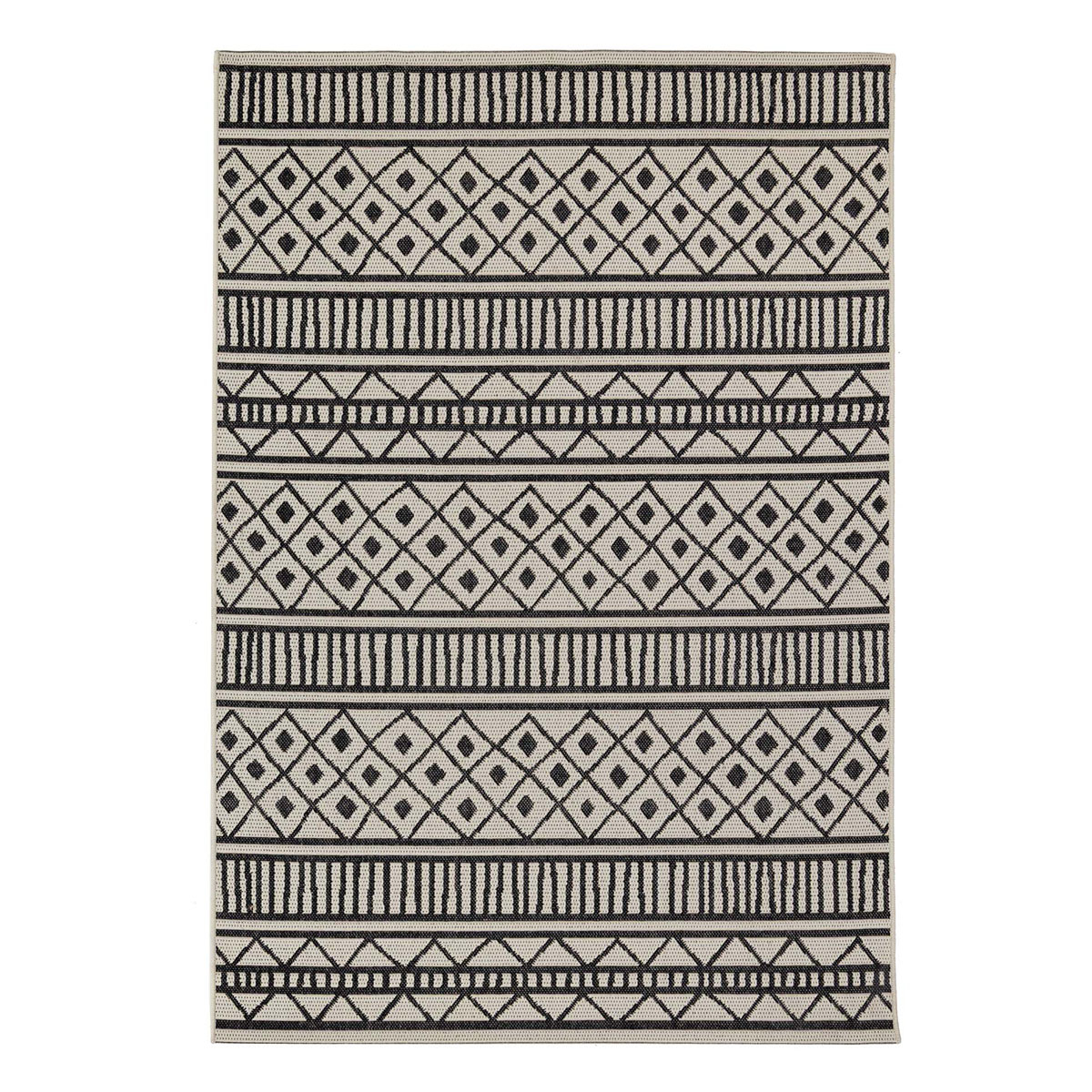 Χαλί Καλοκαιρινό (160x235) Royal Carpet Flox 3603W Black 16FLO3603W ...