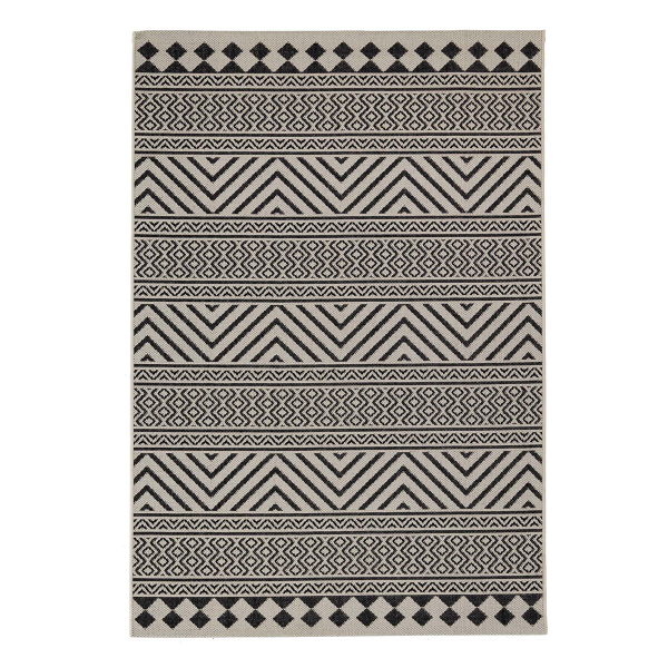 Χαλί Καλοκαιρινό (160x235) Royal Carpet Flox 7525W Black 16FLO7525W ...