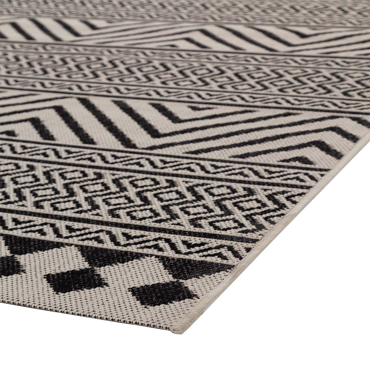 Χαλί Καλοκαιρινό (160x235) Royal Carpet Flox 7525W Black 16FLO7525W ...