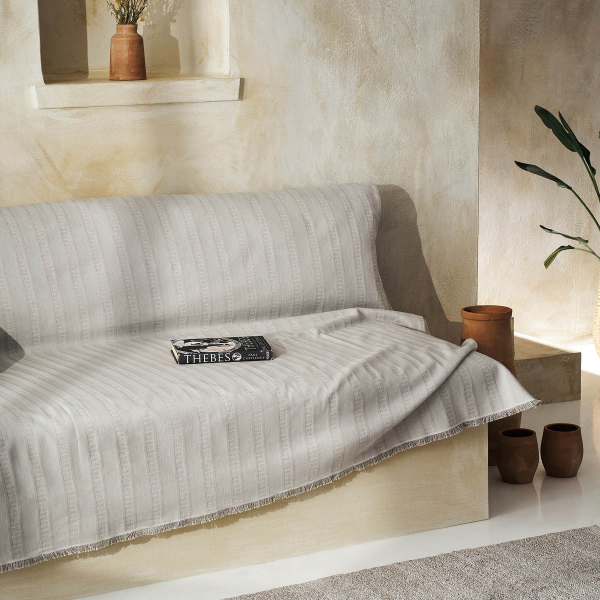 Ριχτάρι Καναπέ Διθέσιου (180x250) Gofis Home Laurel Rock Grey 731/14 ...