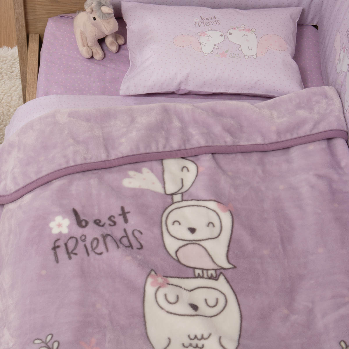 Κουβέρτα Βελουτέ Αγκαλιάς (75x100) Nef-Nef Homeware Baby Best Friends ...