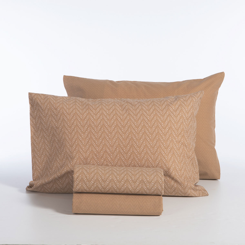Σεντόνια Υπέρδιπλα (Σετ) Nef-Nef Homeware Smart Suspen Caramel G.616704 ...