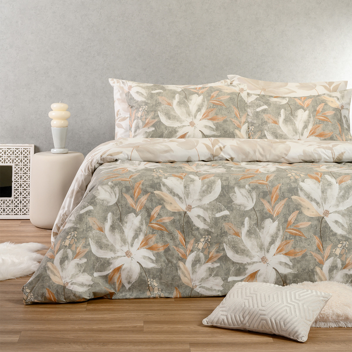 Παπλωματοθήκη Μονή (165x245) 2 Όψεων Melinen Casual Line Giulia Grey ...