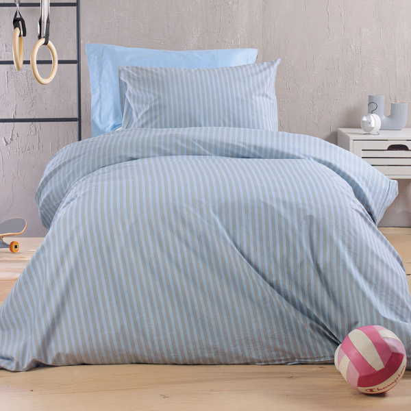 Παπλωματοθήκη Μονή (Σετ 160x250) Rythmos Diva Polene Blue 115-202-2973 ...