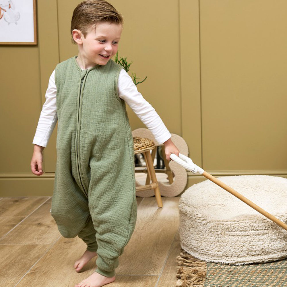 Καλοκαιρινός Υπνόσακος Με Πόδια 2 Tog (9-18 Μηνών) Meyco Muslin Olive ...