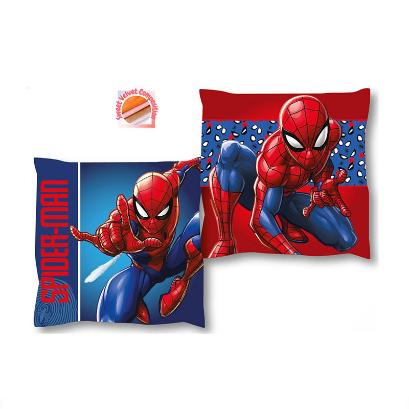 Διακοσμητικό Μαξιλάρι Βελουτέ 2 Όψεων (38x38) Dimcol Spiderman 07 ...
