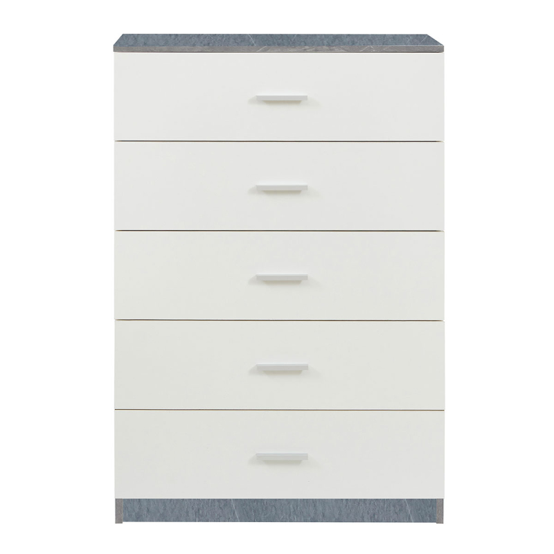 Συρταριέρα 5 Θέσεων (70x35x108) Spitishop Dama White/Cement ...