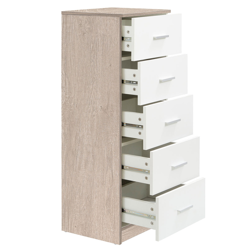 Συρταριέρα 5 Θέσεων (40x35x108) Spitishop Dama White/Greige ...