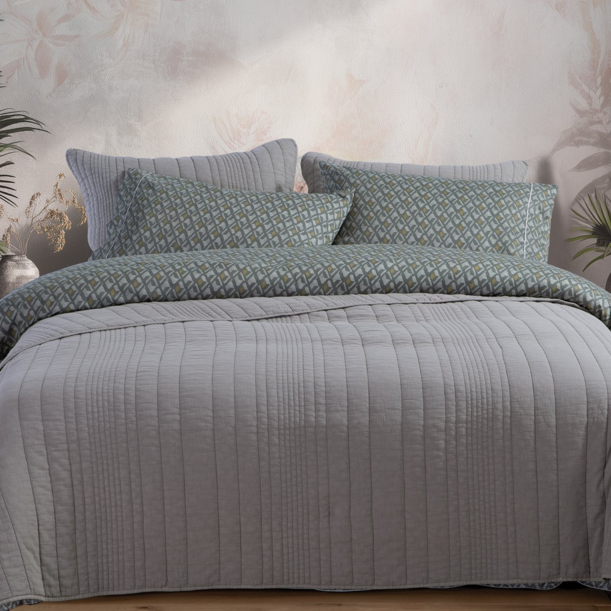 Κουβερλί Υπέρδιπλο (230x240) Nef-Nef Homeware Elements Ecstatic Grey ...