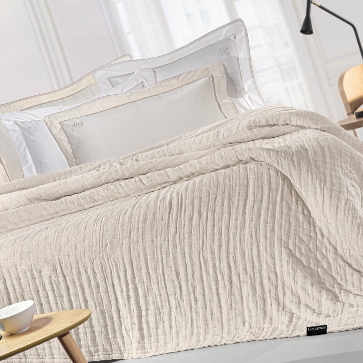 Κουβερλί King Size (270x250) 2 Όψεων Guy Laroche Must Natural - Sand ...