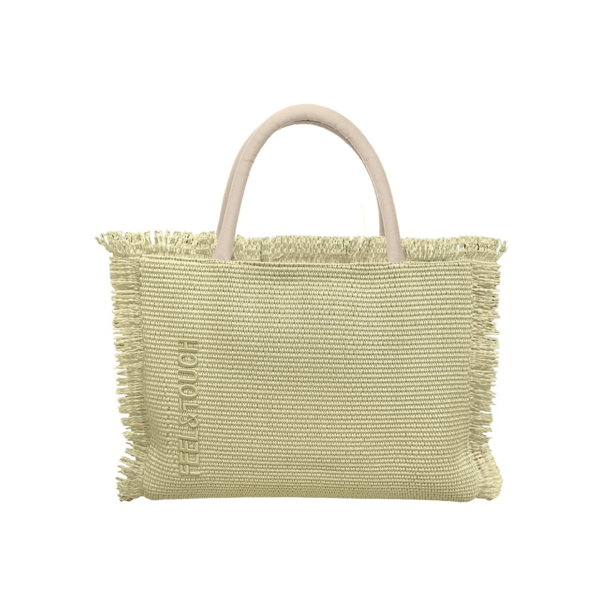 Τσάντα Θαλάσσης (36x14x29) Feel & Touch Tropical Dusty Yellow ...