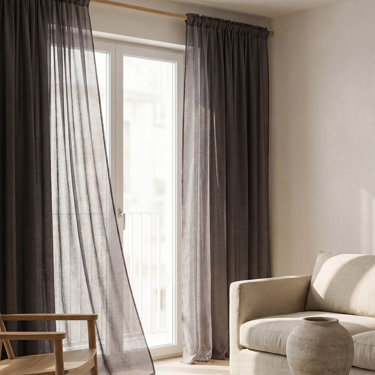 Κουρτίνα (140x270) Με Τρέσα Easy Home Timpani D.Grey 5205114271956 ...