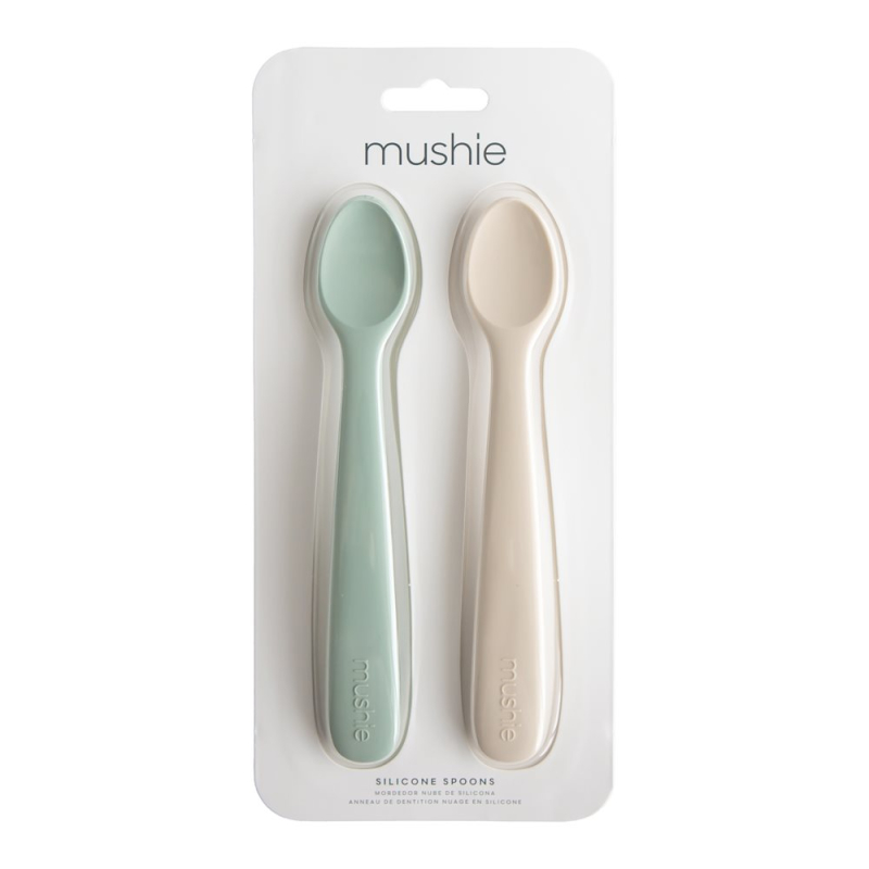Κουτάλια Φαγητού (Σετ 2τμχ) Mushie Cambridge Blue/Shifting Sand 66 ...