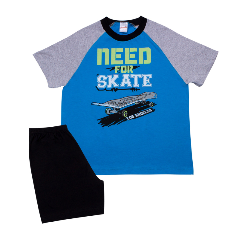 Πιτζάμα Παιδική Καλοκαιρινή Minervakia Skate 61837-171 Μπλε G.15900279 ...
