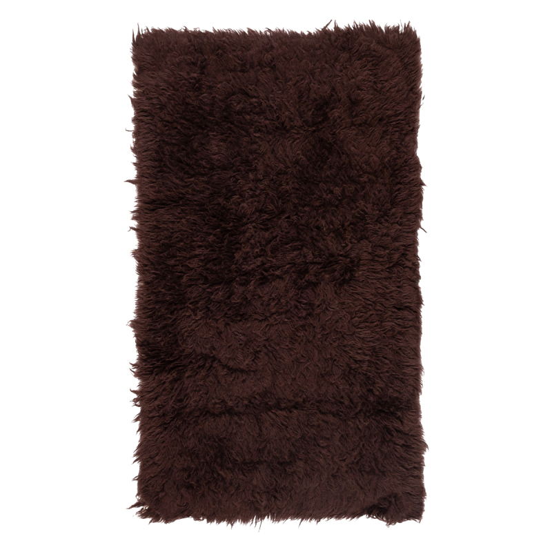 Χαλί Διαδρόμου (70x120) Βιοκαρπέτ Flokati 88 Brown 520597404630 | Spitishop